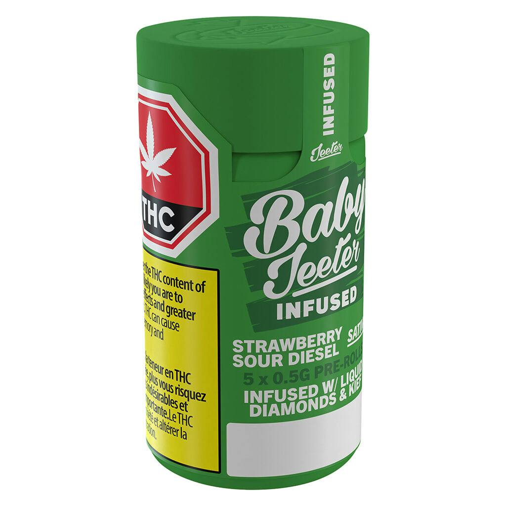Jeeter - Baby Jeeter Infused Strawberry Sour Diesel Pre-Roll - 5x0.5g