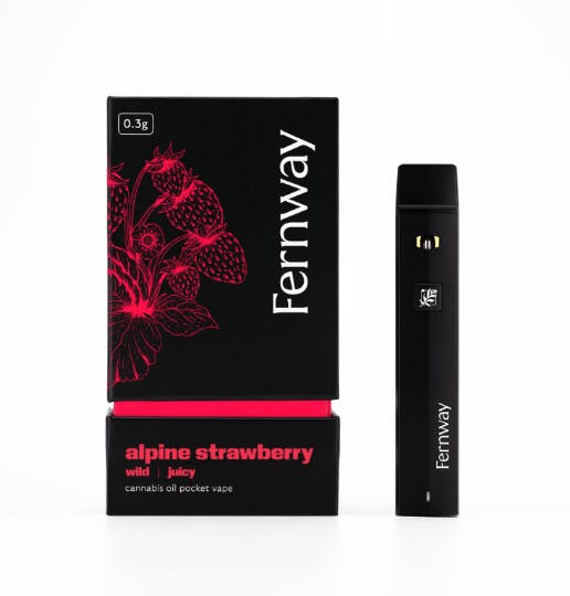 Fernway Traveler Alpine Strawberry (300mg) Disposable Vape - Doobie