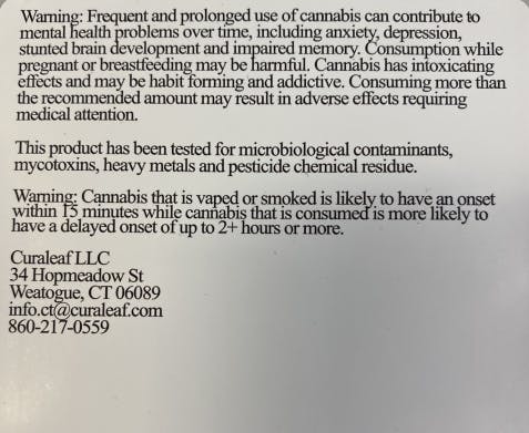 Curaleaf Whole Flower GMO (H) 00432 | Curaleaf