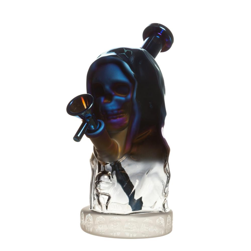 Arsenal - Chromatic Electroplated Skull Glass Bong - Purple