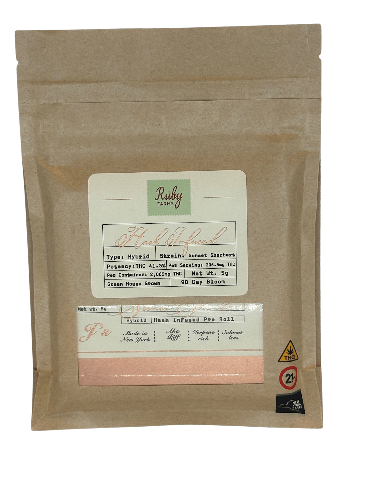 Buy Ruby Farms | Sunset Sherbert DOOBIES | 5g | Pre-rolls | 10pk Hash ...