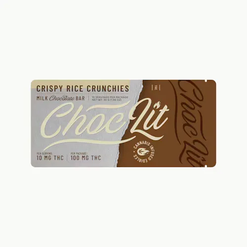 ChocoLit Chocolate Bar | 100mg | Crispy Rice Crunchies [H] | Cannabis