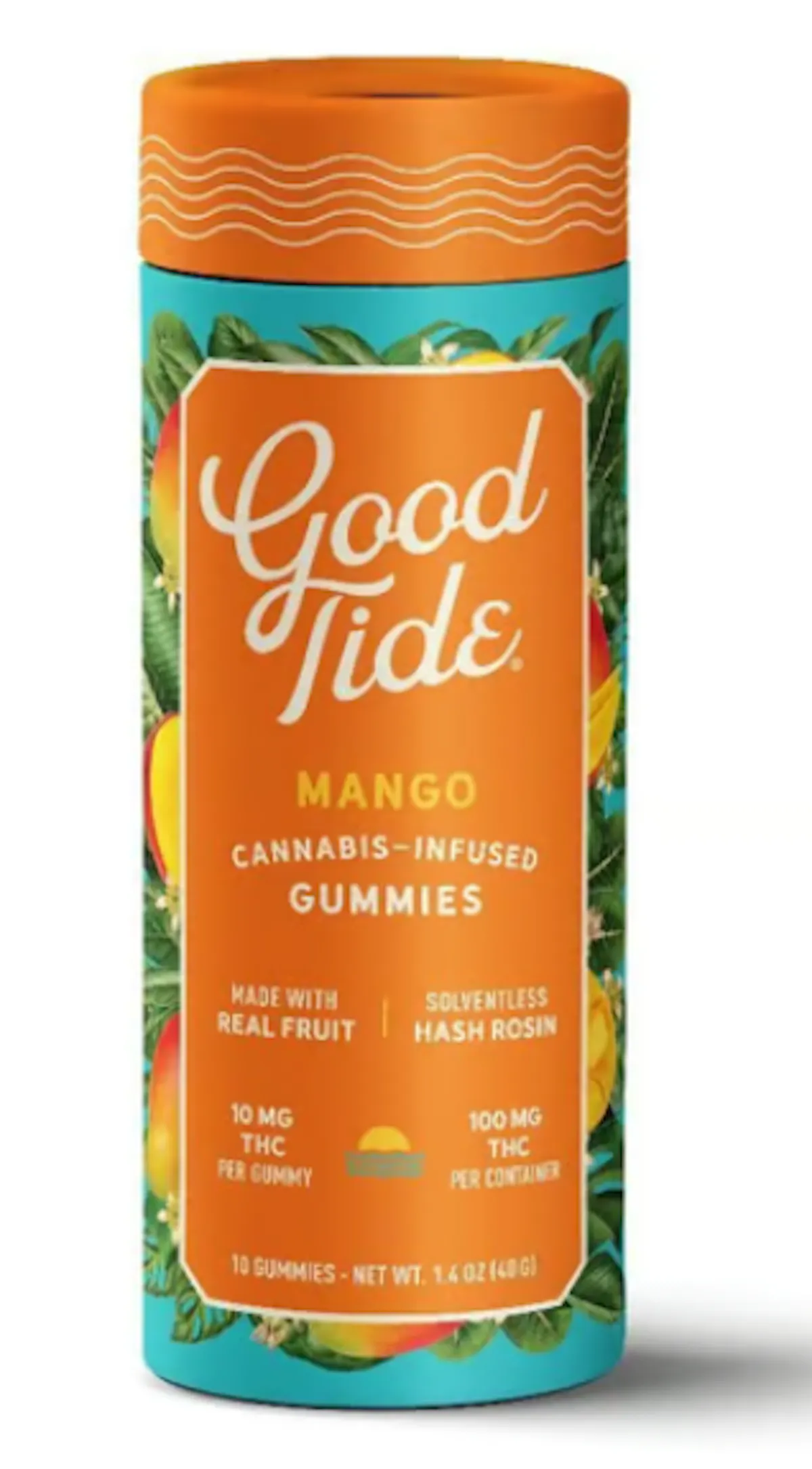Good Tide Mango Hash Rosin Gummies 100mg 10pk .1g Edibles | Good Tide