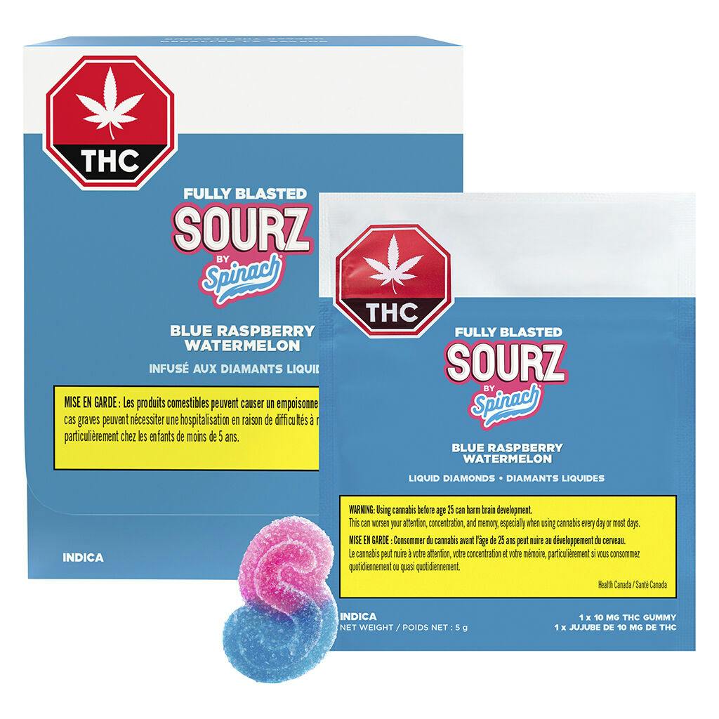 SOURZ by Spinach® - Fully Blasted Blue Raspberry Watermelon Gummies ...