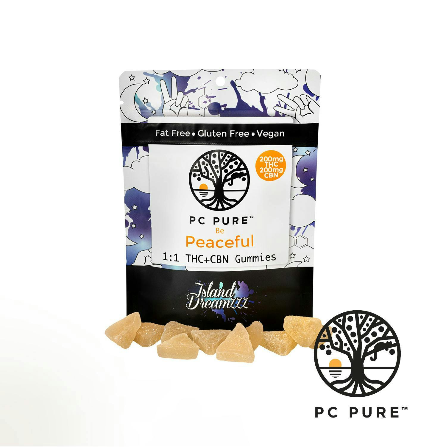 PC PURE | 200MG 1:1 THC:CBN GUMMIES | ISLAND DREAMZZZ