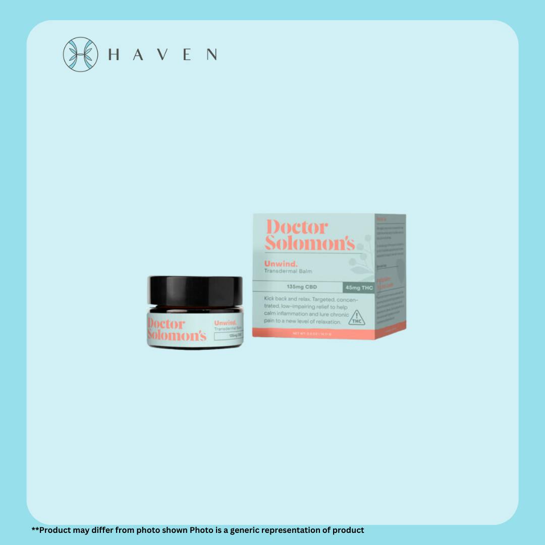 Doctor Solomon's 180mg 3:1 CBD:THC Dr. Solomon's Unwind Balm | GTI - Haven