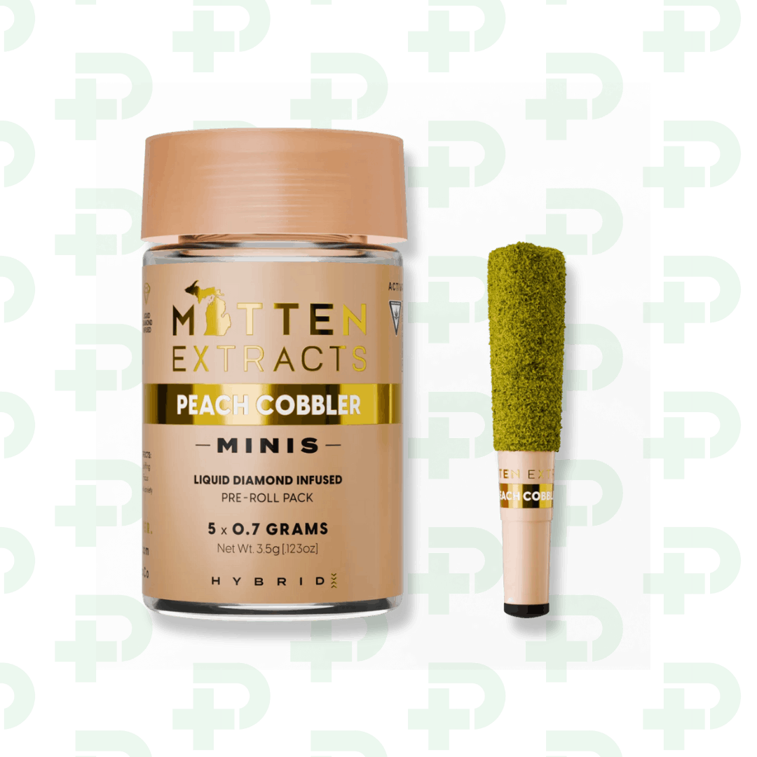 Mitten Extracts 5 Pack Infused Preroll - Hybrid - Peach Cobbler