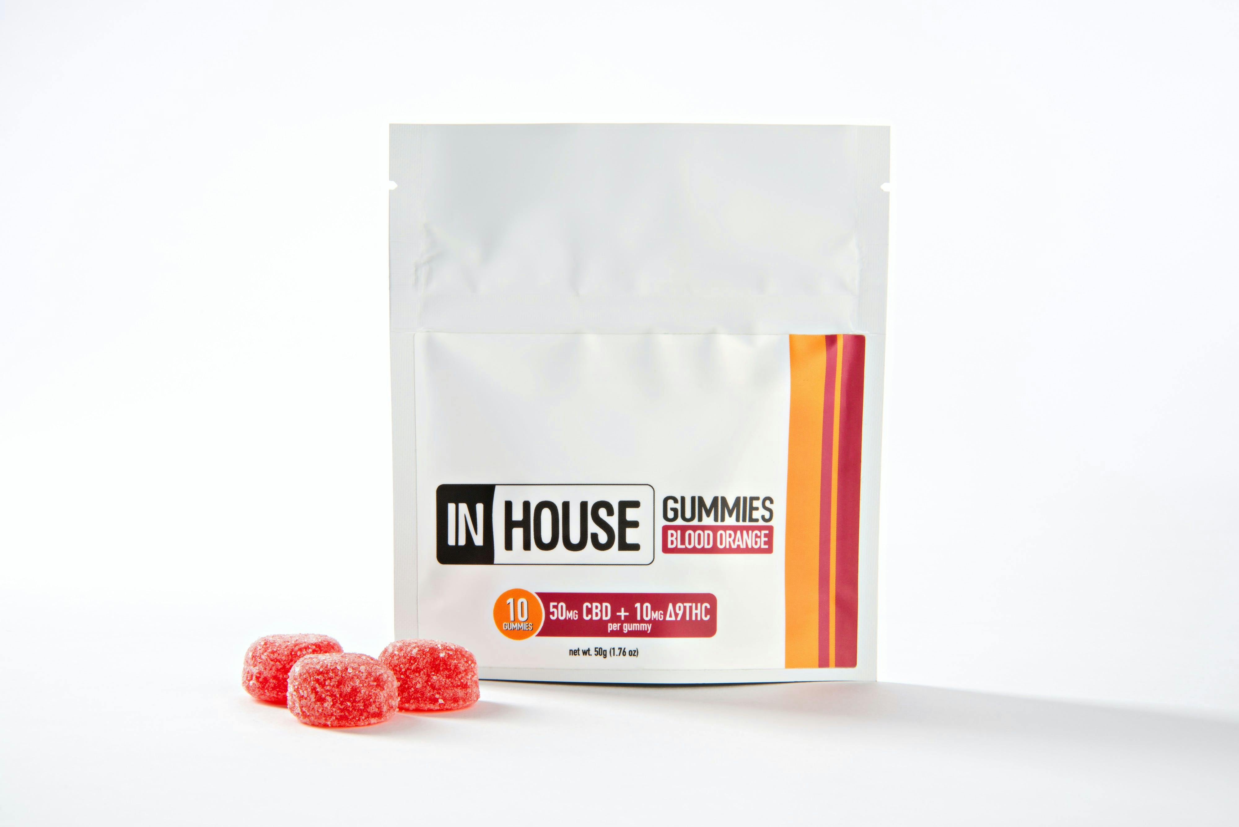 In House Blood Orange 1:5 CBD Gummies 10-Pk 600mg