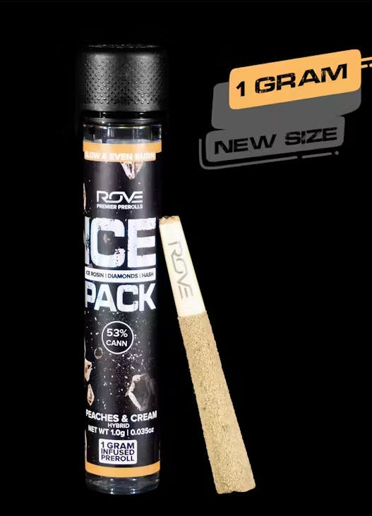 Peaches & Cream - 1G Triple Infused Ice Packs (Rosin, Hash, and Diamonds) | Raven's Joint | A ...