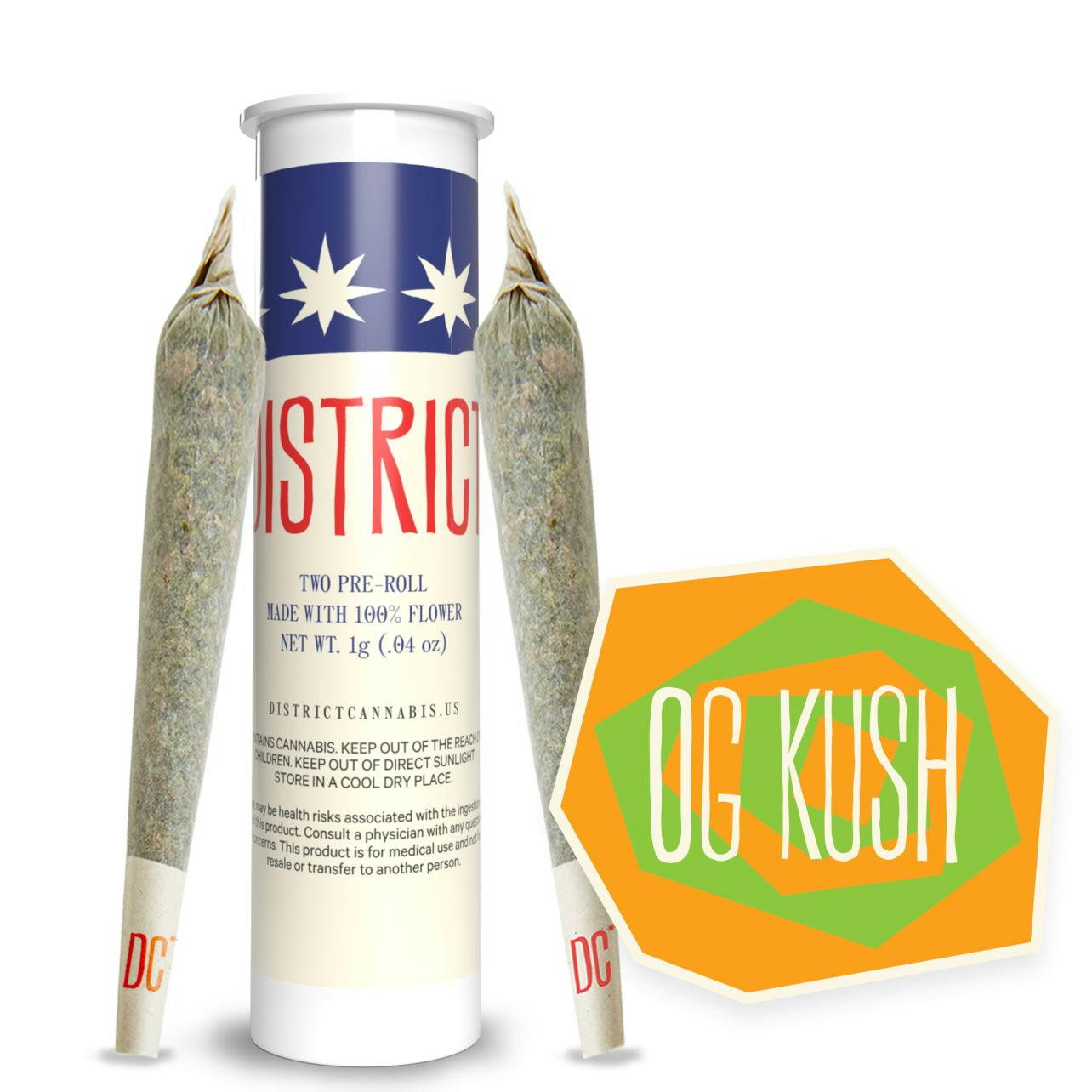 Shop District Cannabis OG Kush Pre-rolls 0.5g 2pk | 1g in Hagerstown ...