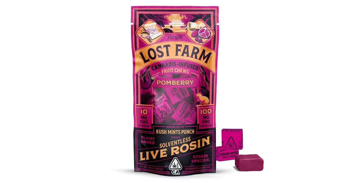 Shop Kiva Lost Farm - Kush Mints - Chews - 100mg in Hayward | COOKIES
