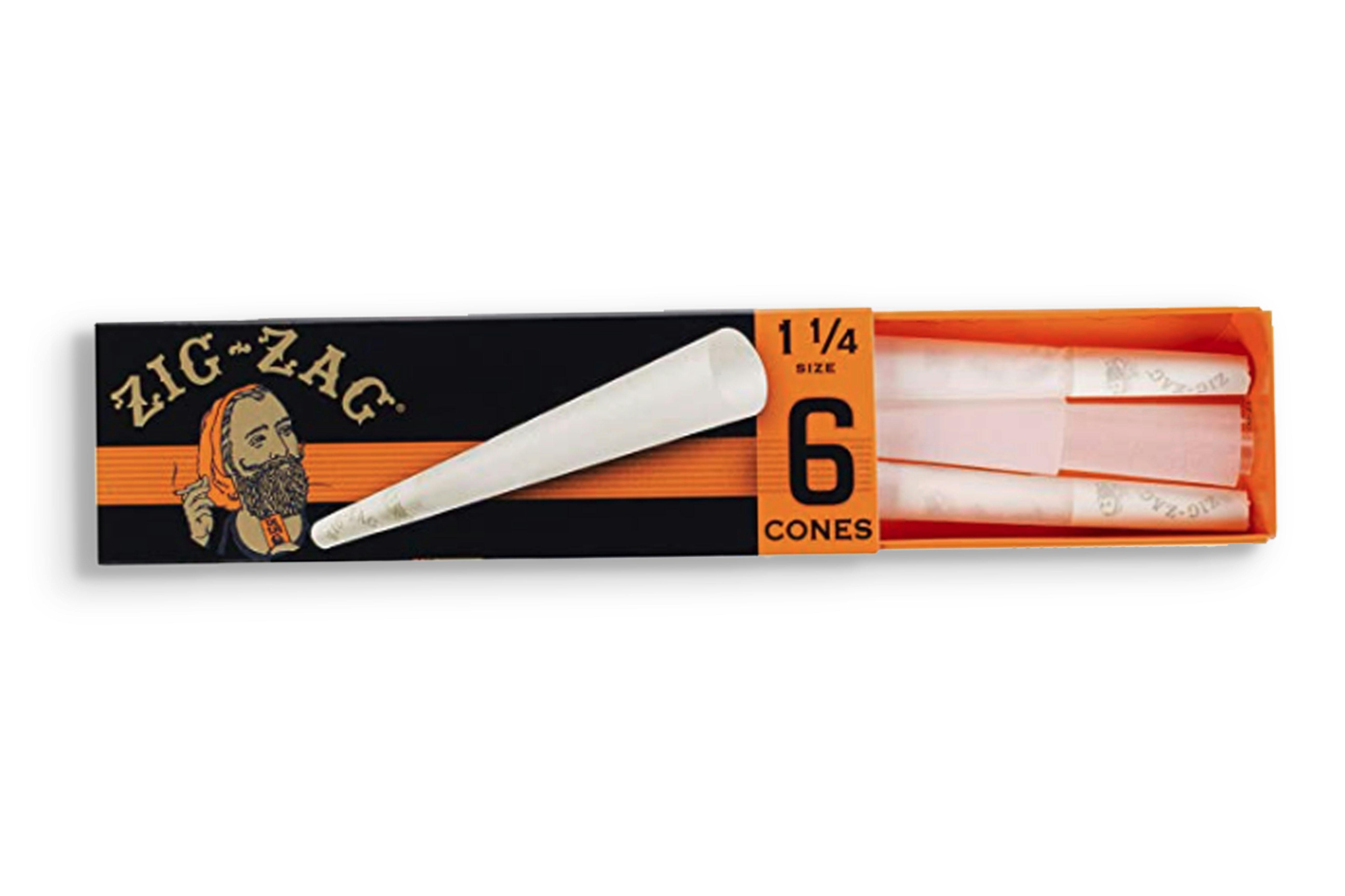 Zig-Zag | 1 1/4 Ultra Thin Cones | 6 Pack | Accessories | New Standard