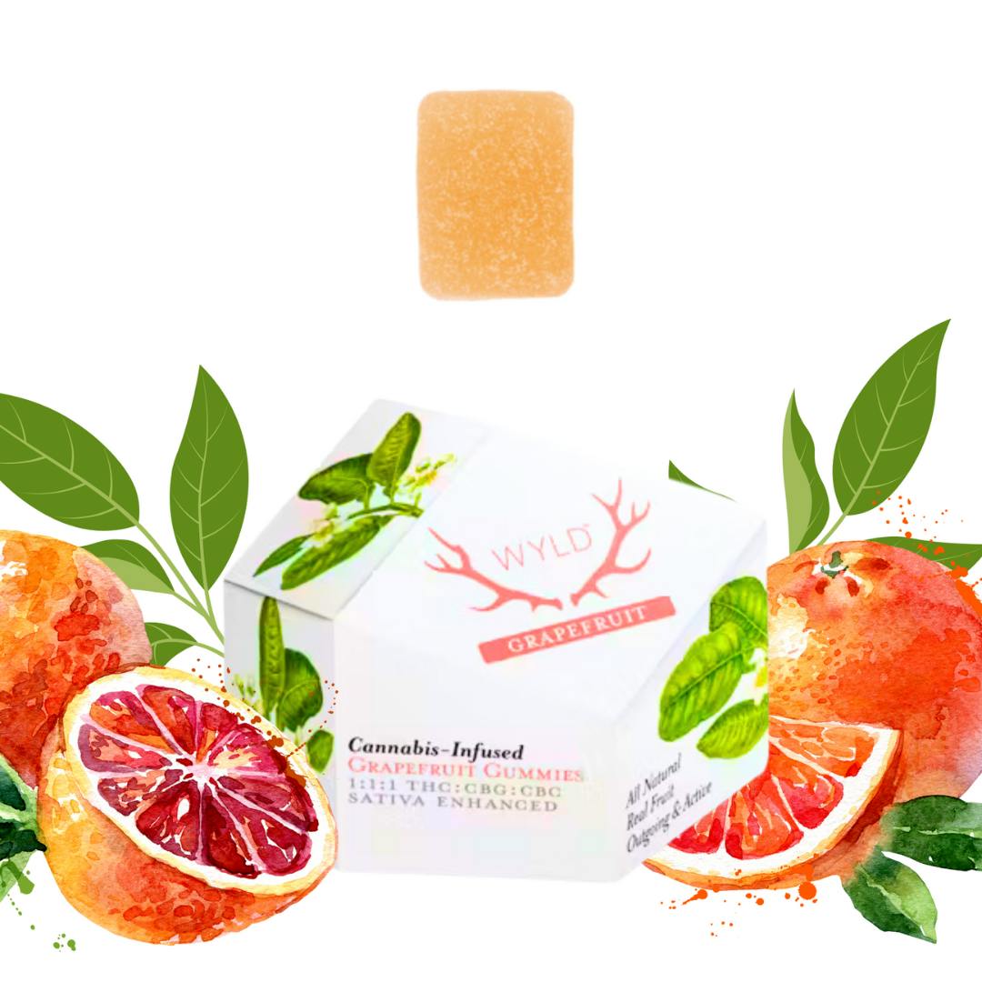 GRAPEFRUIT GUMMIES (1:1:1 THC:CBG:CBC) | Vibe By California