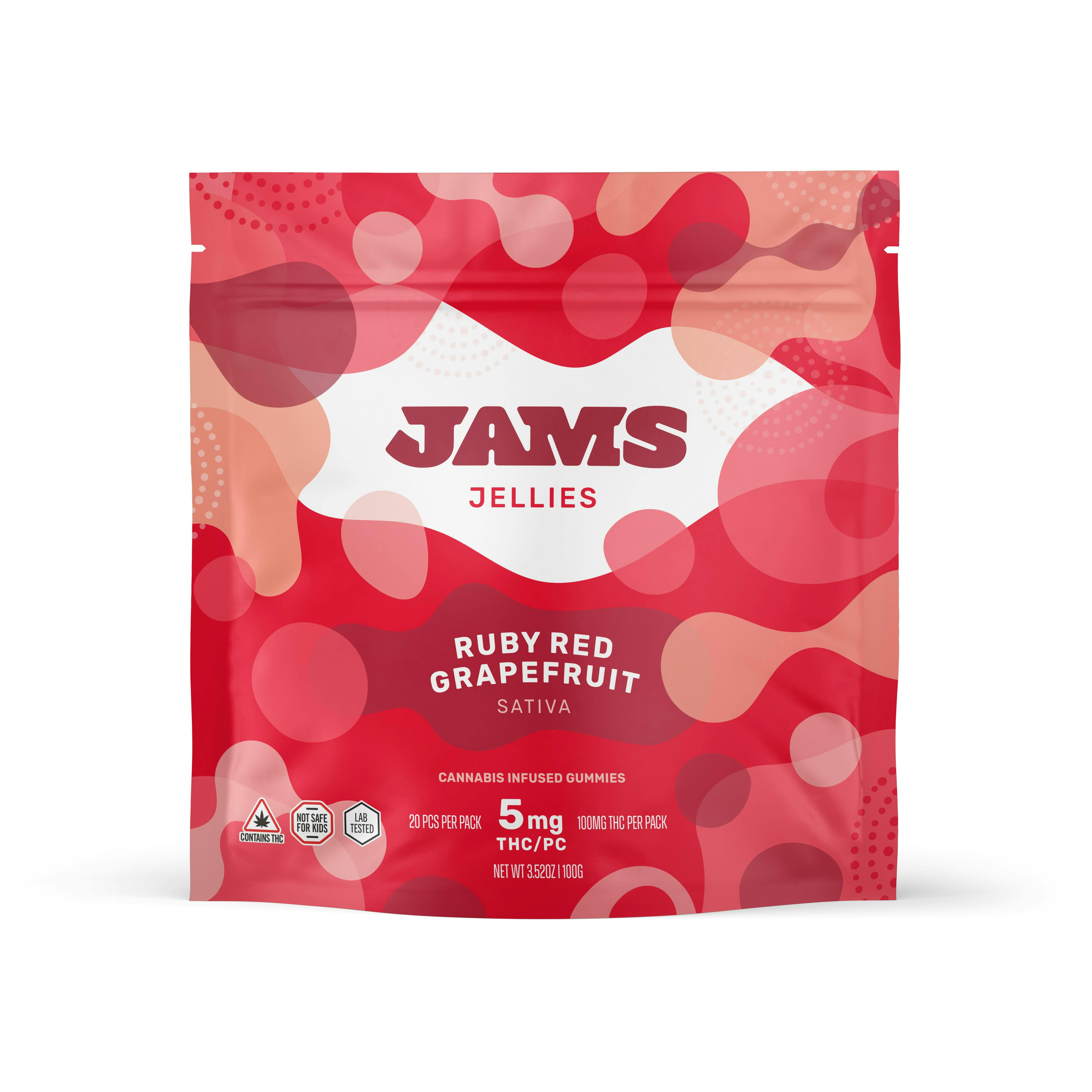 Jams Ruby Red Grapefruit Classic Gummies 100mg | Curaleaf