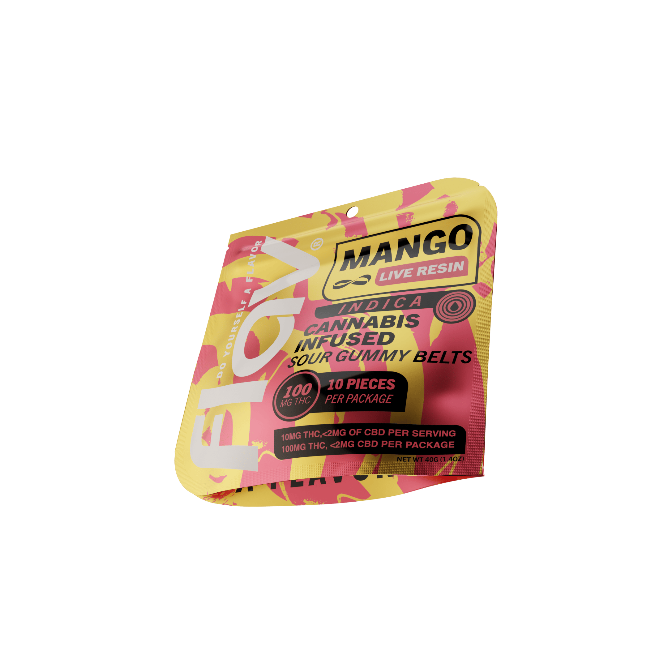Flav Mango | Belts | Live Resin | 100mg | Gummy - Indica - ZenZest ...