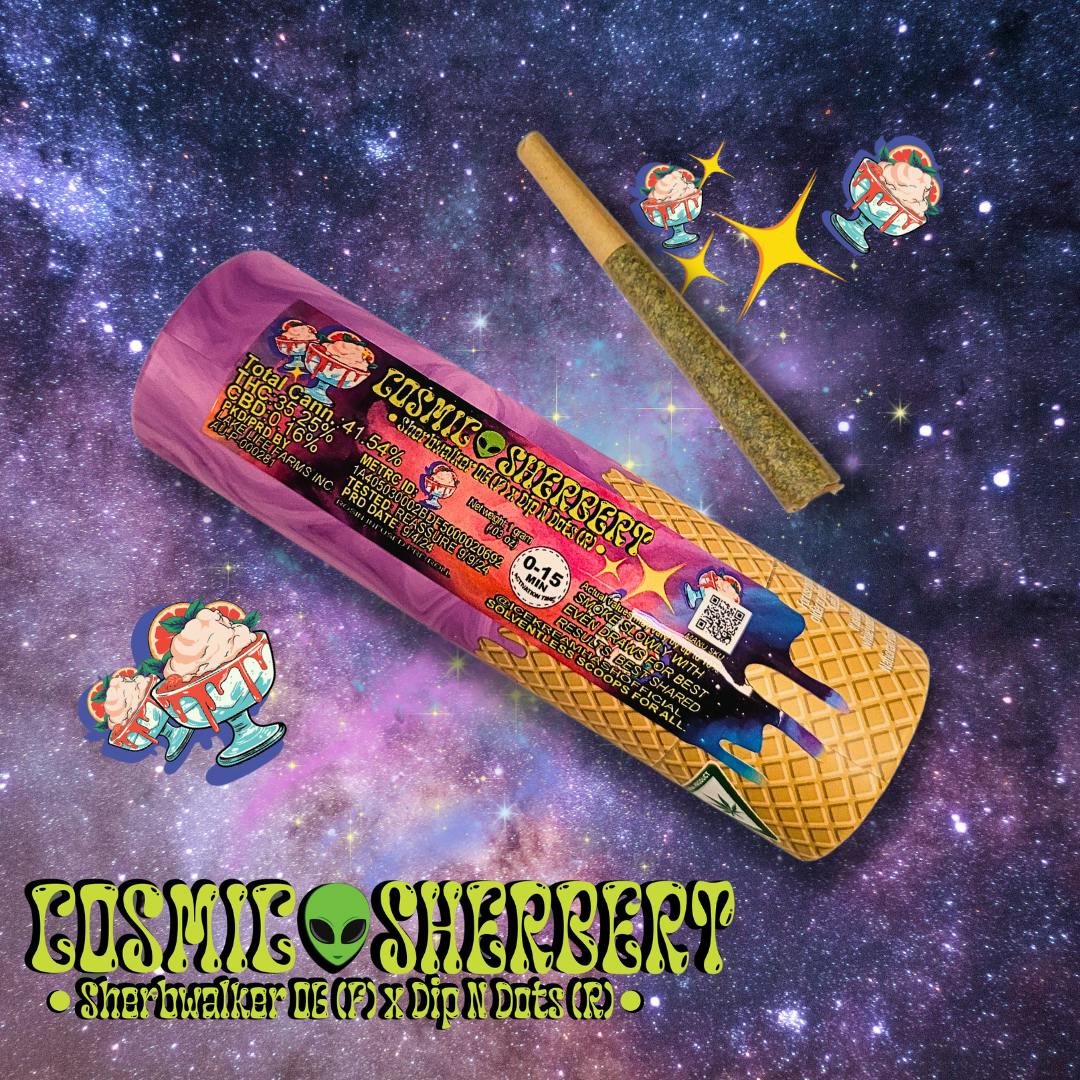 Ice Kream Hash Co. | Cosmic Sherbert Rosin Infused Pre-Roll | 1g | Pre Rolls | 31 Cannabis