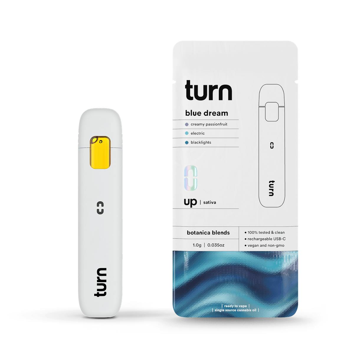 Turn UP | Blue Dream | Botanica Blends All-In-One Vape 1g 1g Vaporizers ...
