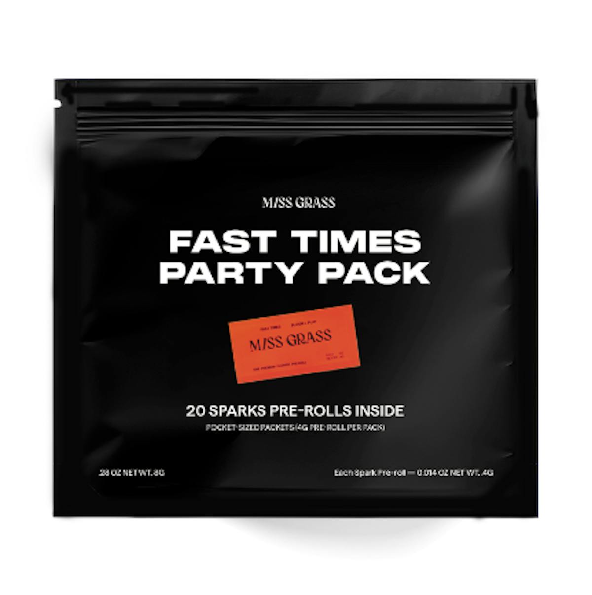 Miss Grass Fast Times Sparks Party Pack 0.4g 20pk Prerolls 8g Pre-rolls ...