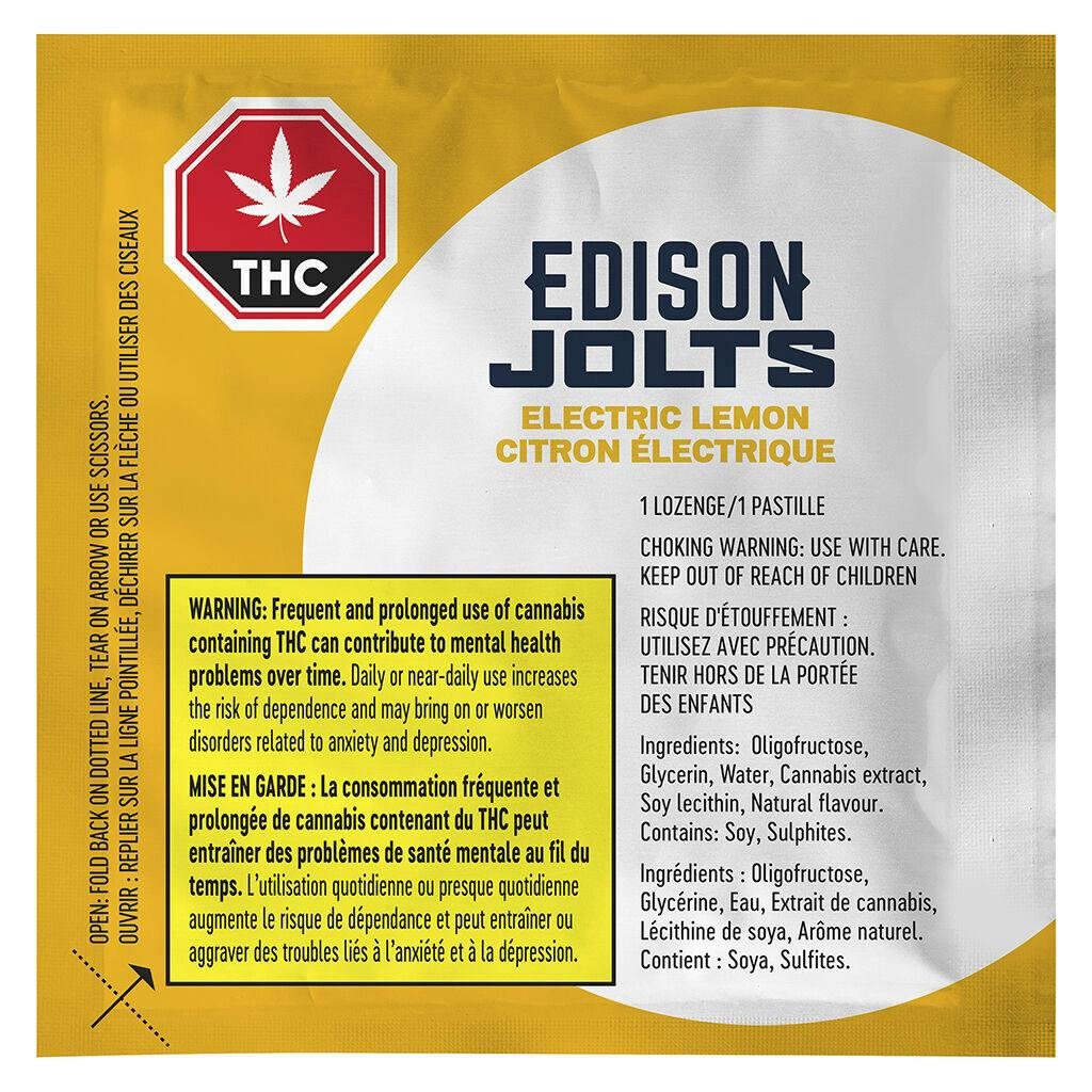 Edison Jolts - Electric Lemon Lozenges - 1 Pack | Sessions Cannabis