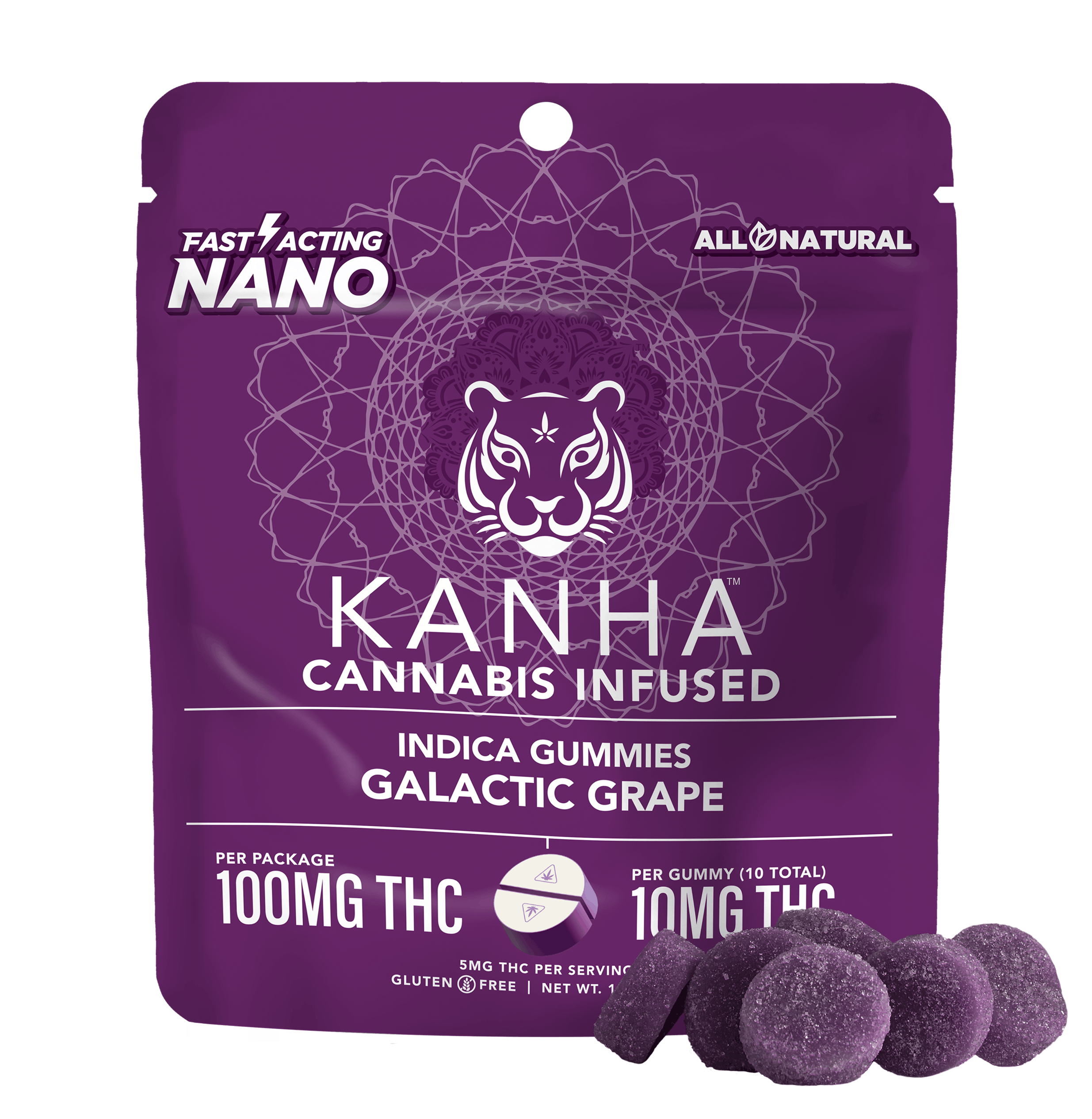 Kanha Galactic Grape Indica Nano Gummies | Kanha | Elevated Roots ...