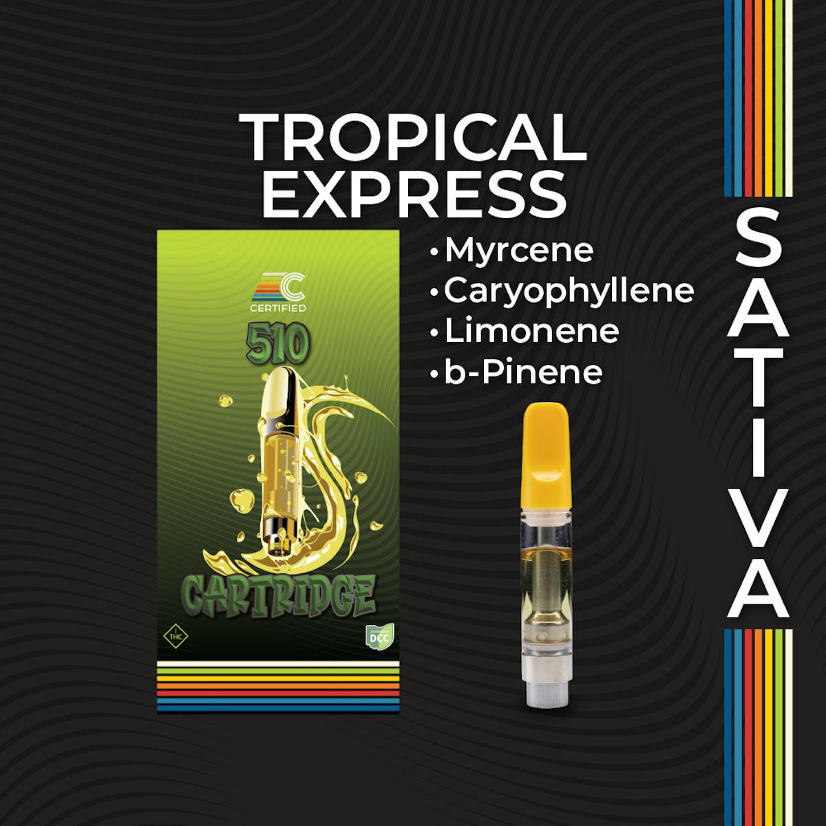 Tropical Express | 1g Distillate Cartridge 1g Vaporizers | CERTIFIED