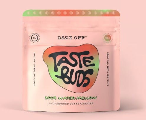 Daze Off AZ Daze Off Taste Buds Gummies - Sour Water-Mellow 100mg (10pk ...