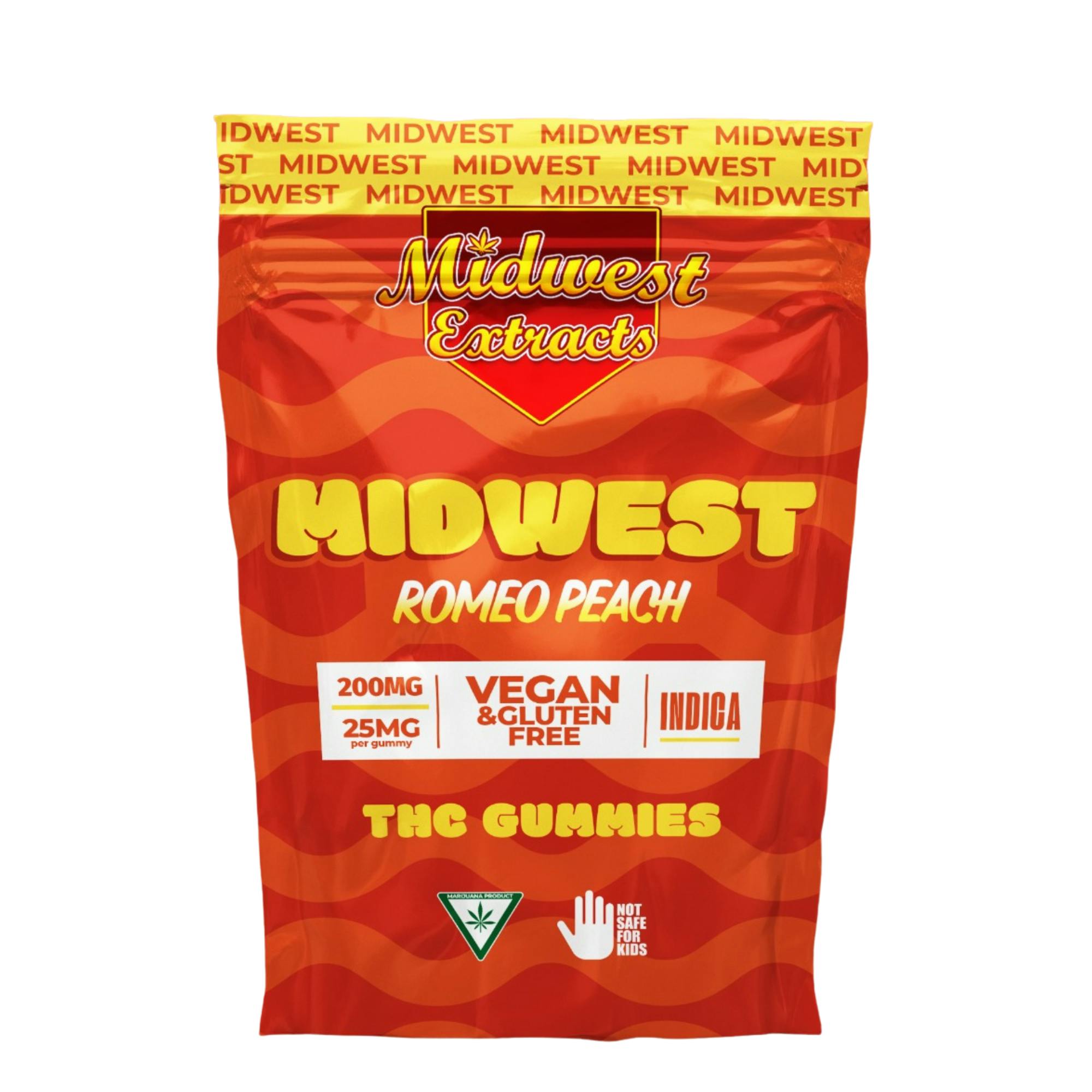 Midwest Extracts | Gummy | Romeo Peach | 200mg