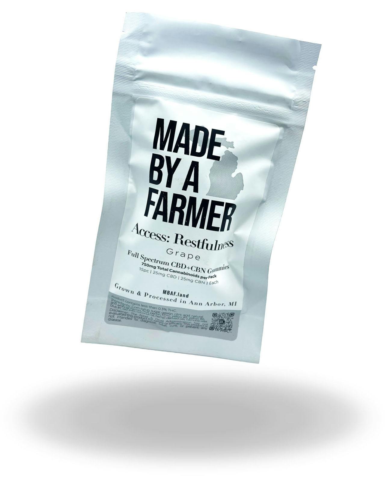 Made by A Farmer | Restfulness Grape 1:1 CBD:CBN Gummies | 250mg:250mg ...