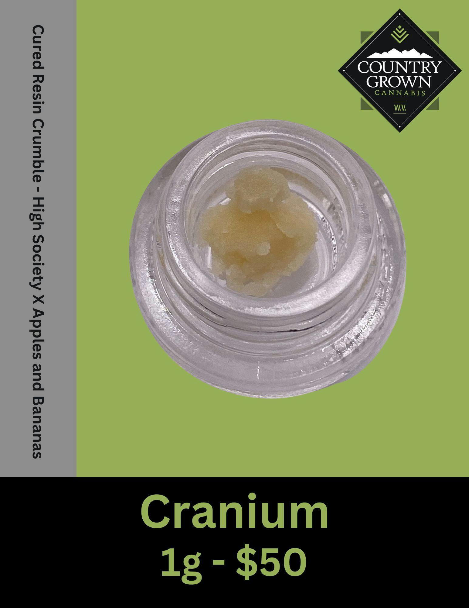 Country Grown Cranium Cured Resin Crumble - Country Grown Cannabis