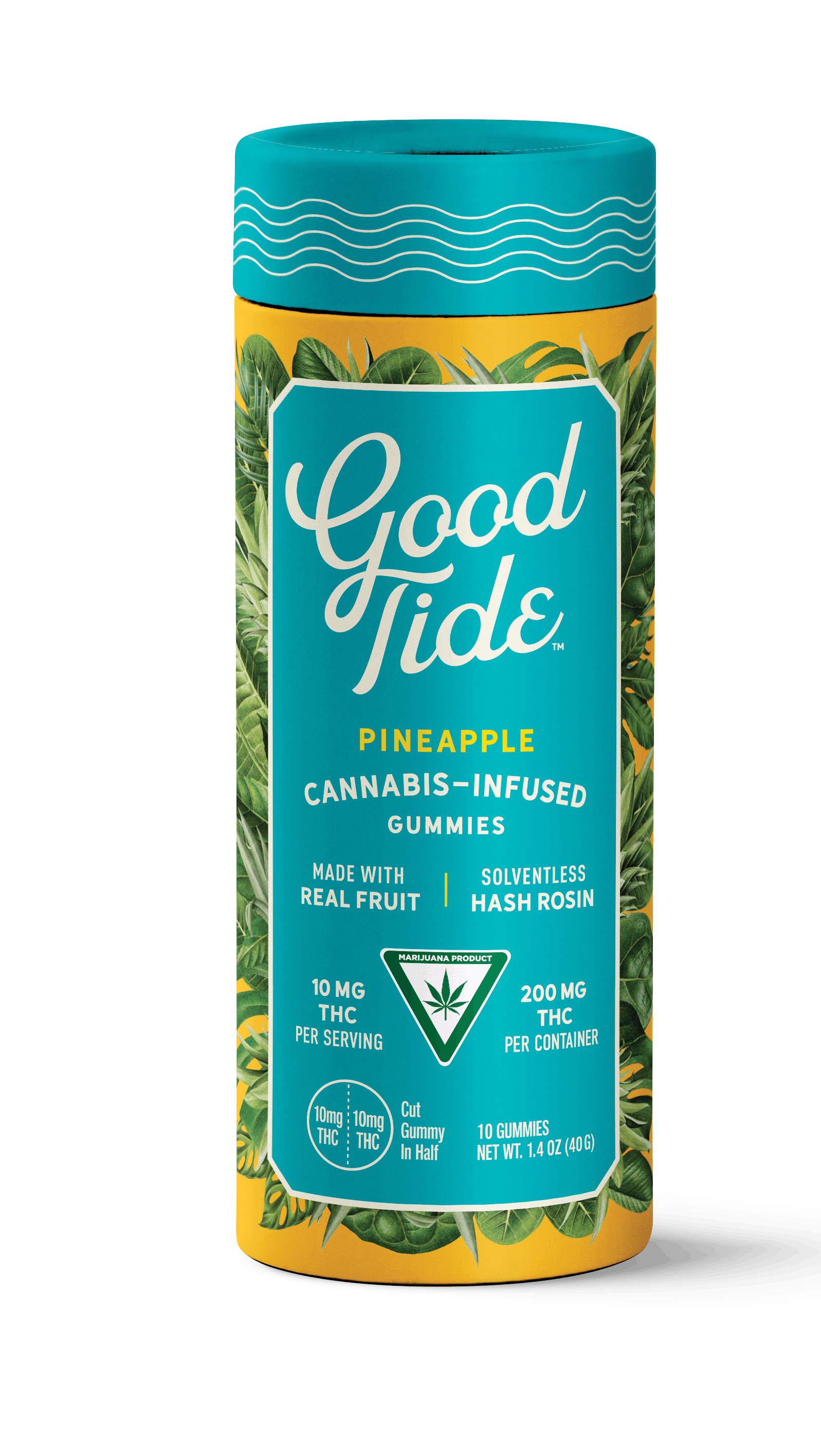 Good Tide | Pineapple Hash Rosin Gummies | 200mg | Edibles | New Standard