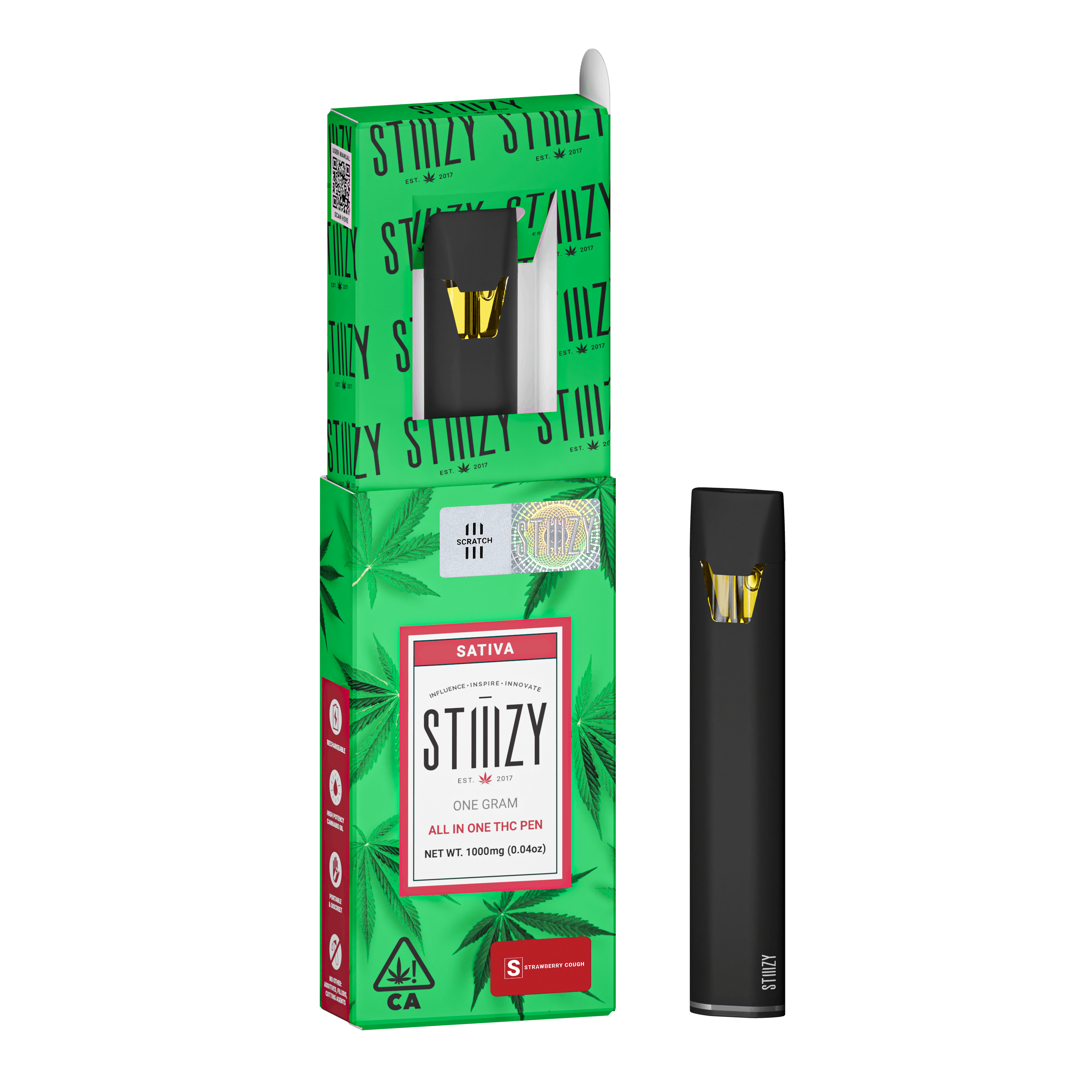 Stiiizy AIO Disposable Vape 1g Strawberry Cough Stiiizy AIO Disposable Vape 1g Strawberry Cough