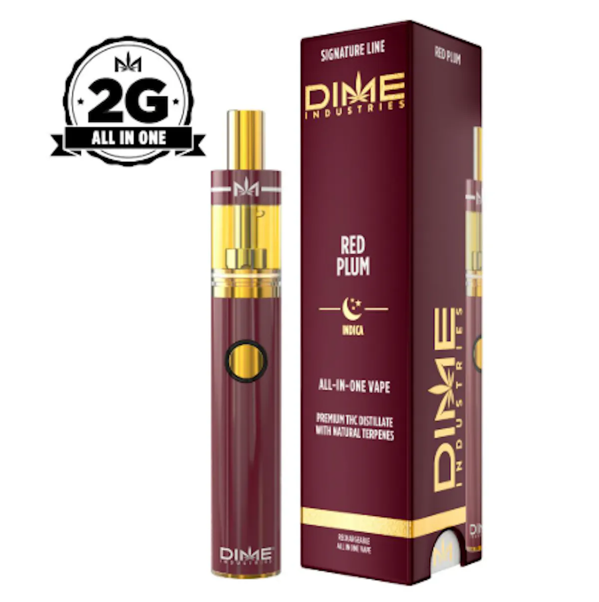 Dime Red Plum Disposable 2g Vaporizers | Dime Industries