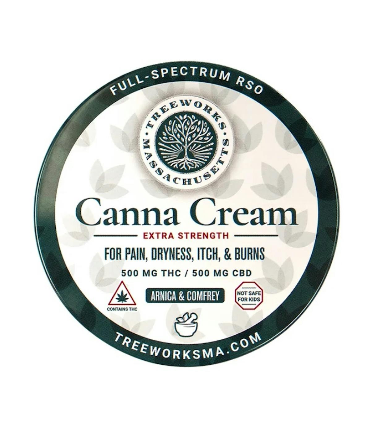 Canna Cream 1:1 500mg Topical Treeworks 0.002g Topicals | Treeworks