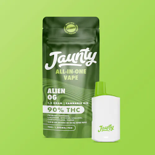 Jaunty | Alien OG (Palm) | 1.5G Disposable Vape – Greenery Spot ...