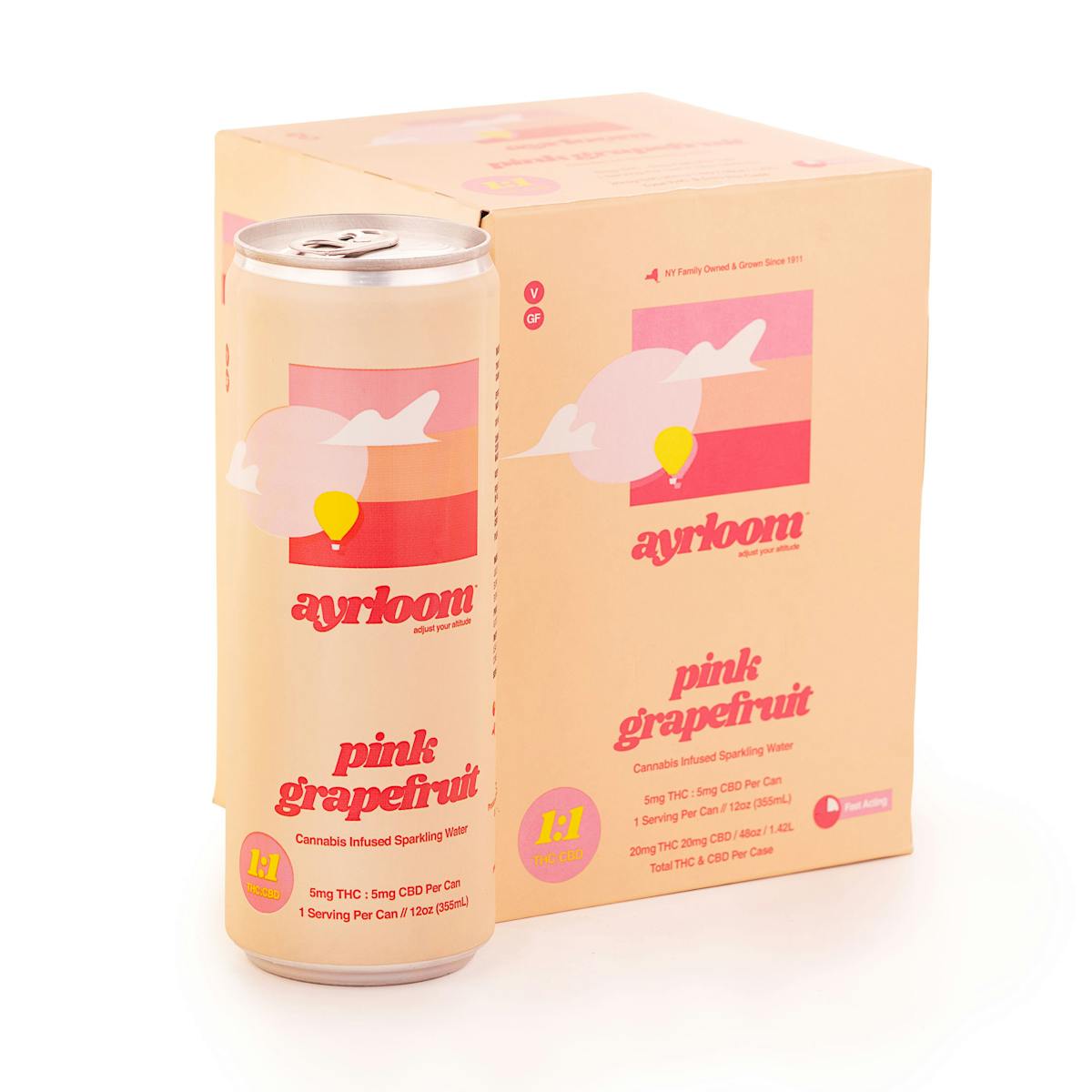 Ayrloom | Pink Grapefruit Single 1:1 5mg Beverage - Leafology