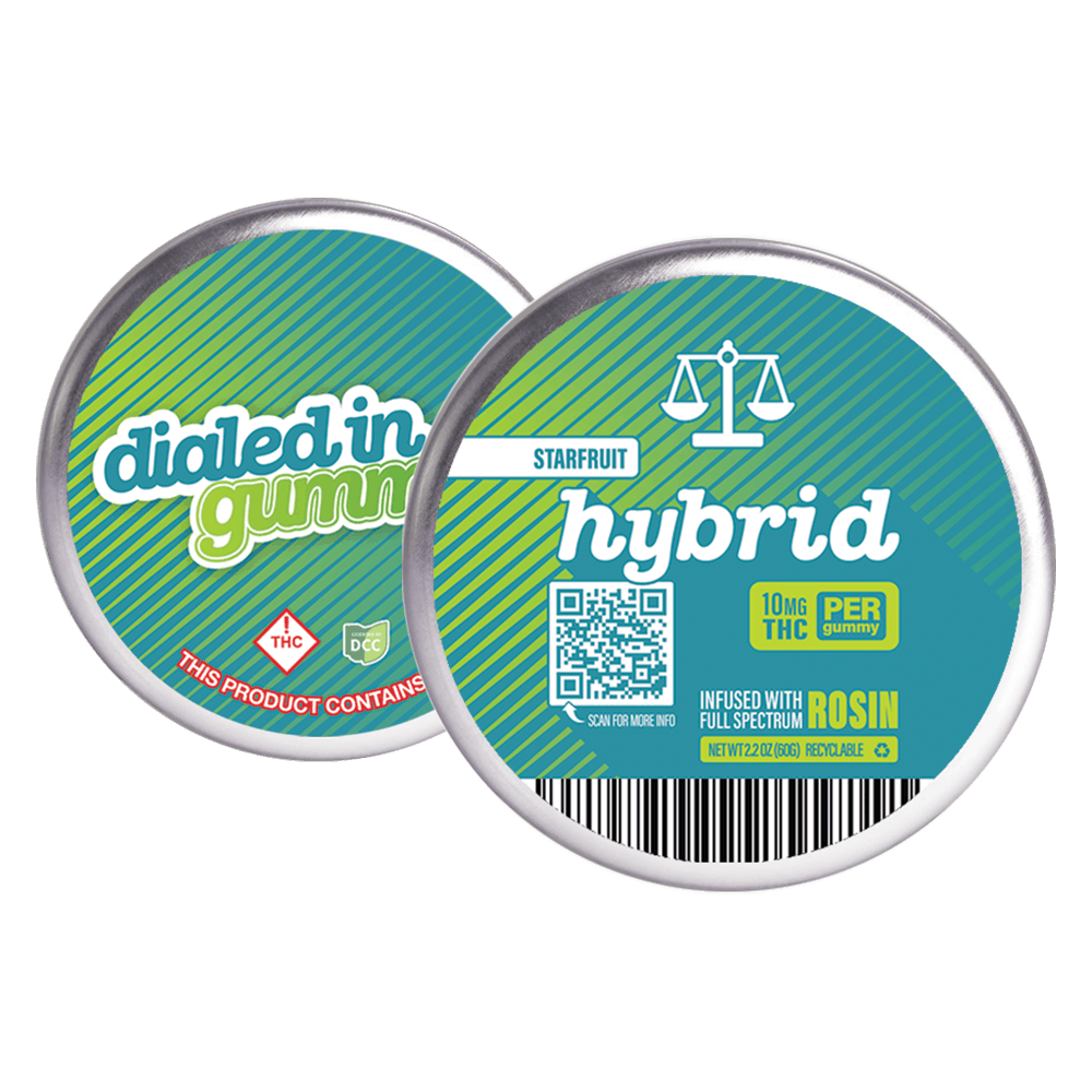 100mg – Starfruit – Rosin Gummies (10pk) .1g Edibles | Dialed In Gummies