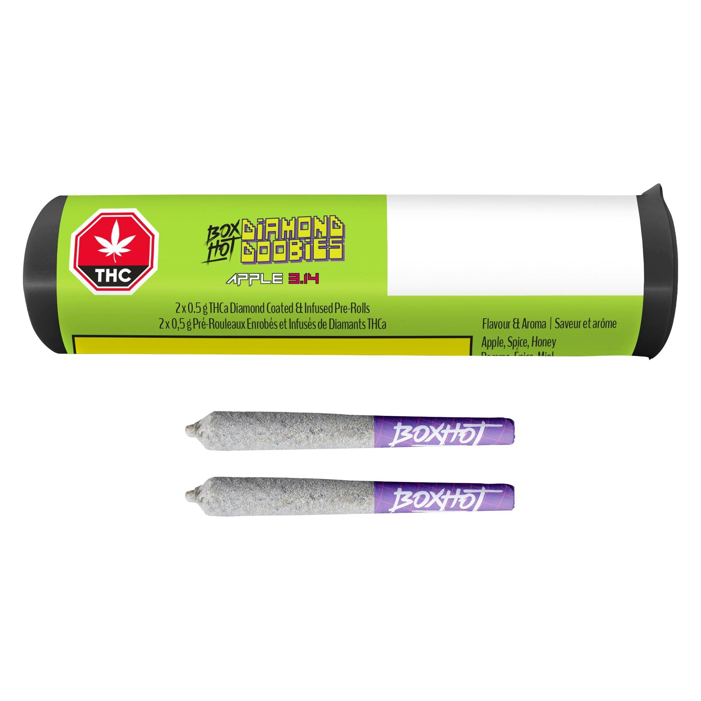 BOXHOT - Apple 3.14 Infused Diamond Doobies - 2x0.5g | Sessions Cannabis