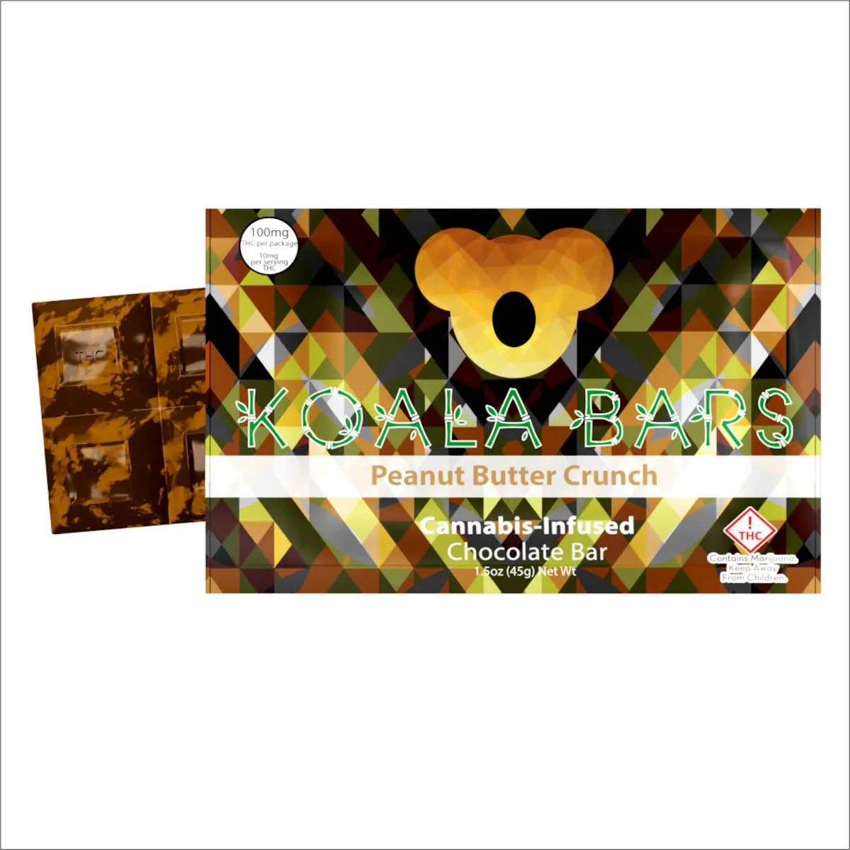 Peanut Butter Crunch Bar 330mg | 10pk 10pk Edibles | Koala