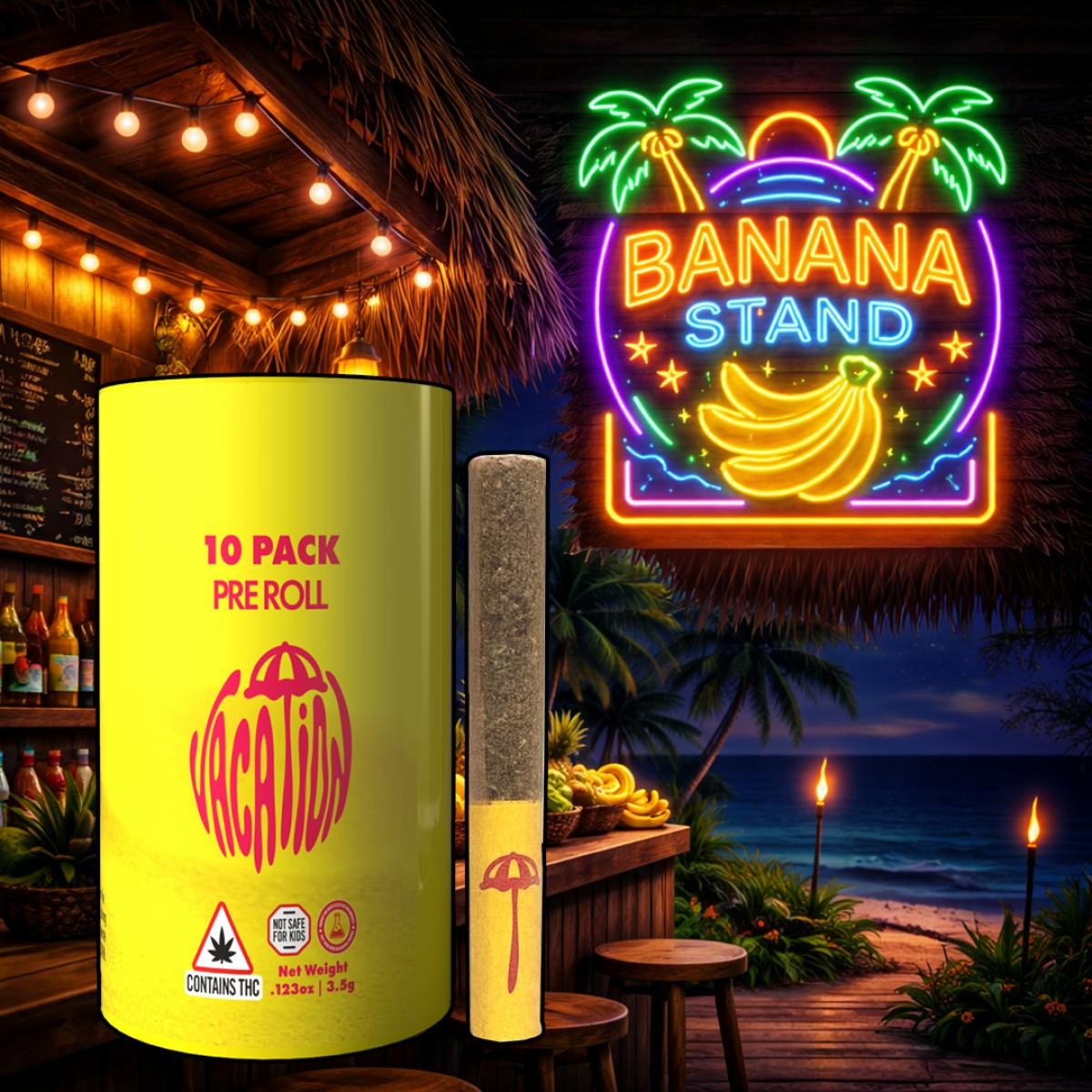Vacation – Banana Stand 10pk Pre-Roll 3.5g 1/8oz Pre-rolls | Vacation
