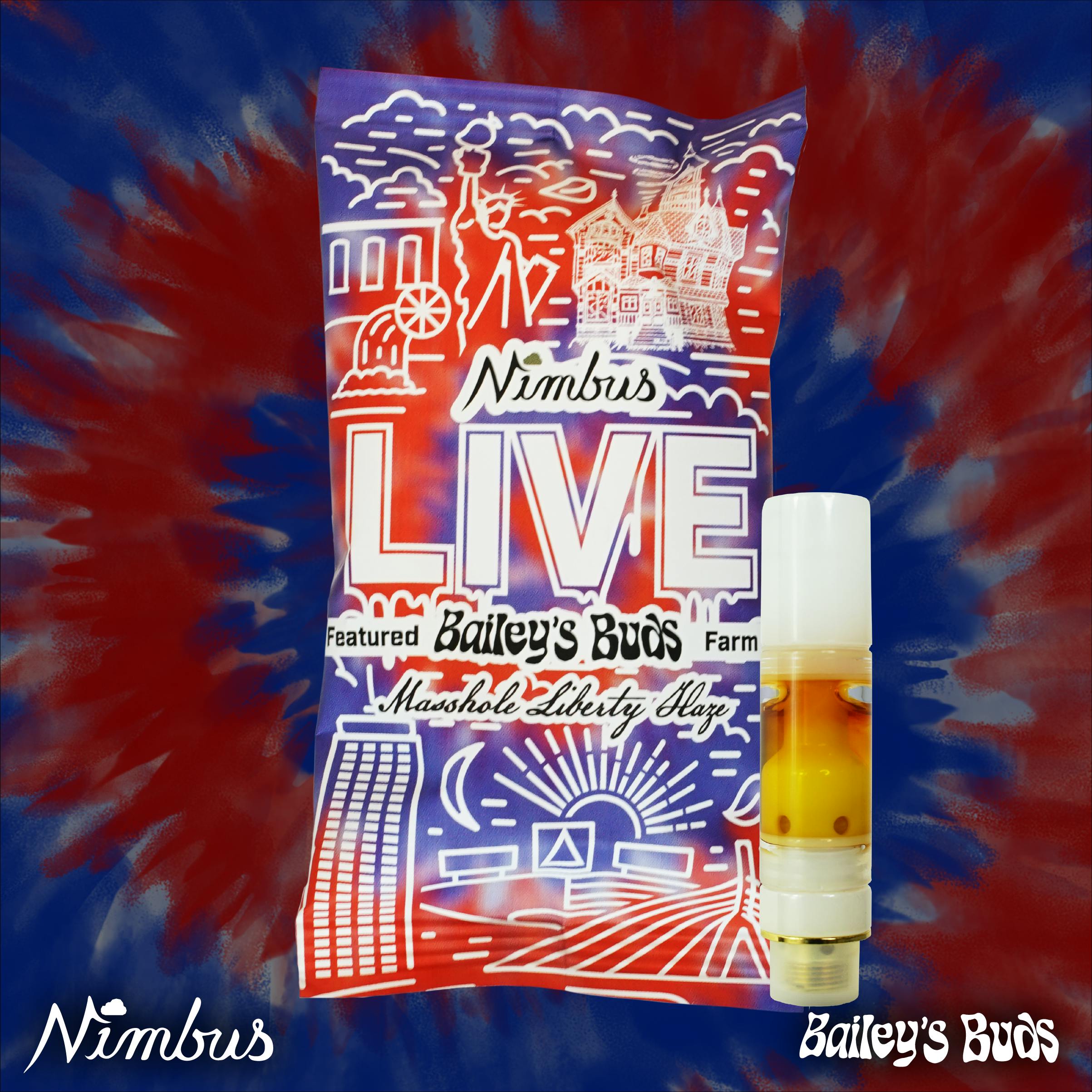 Nimbus x Bailey's Buds Masshole Liberty Haze | Liquid Live Resin Vape ...