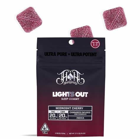 Midnight Cherry | Indica - Lights Out CBN Sleep Gummies - 100mg THC ...