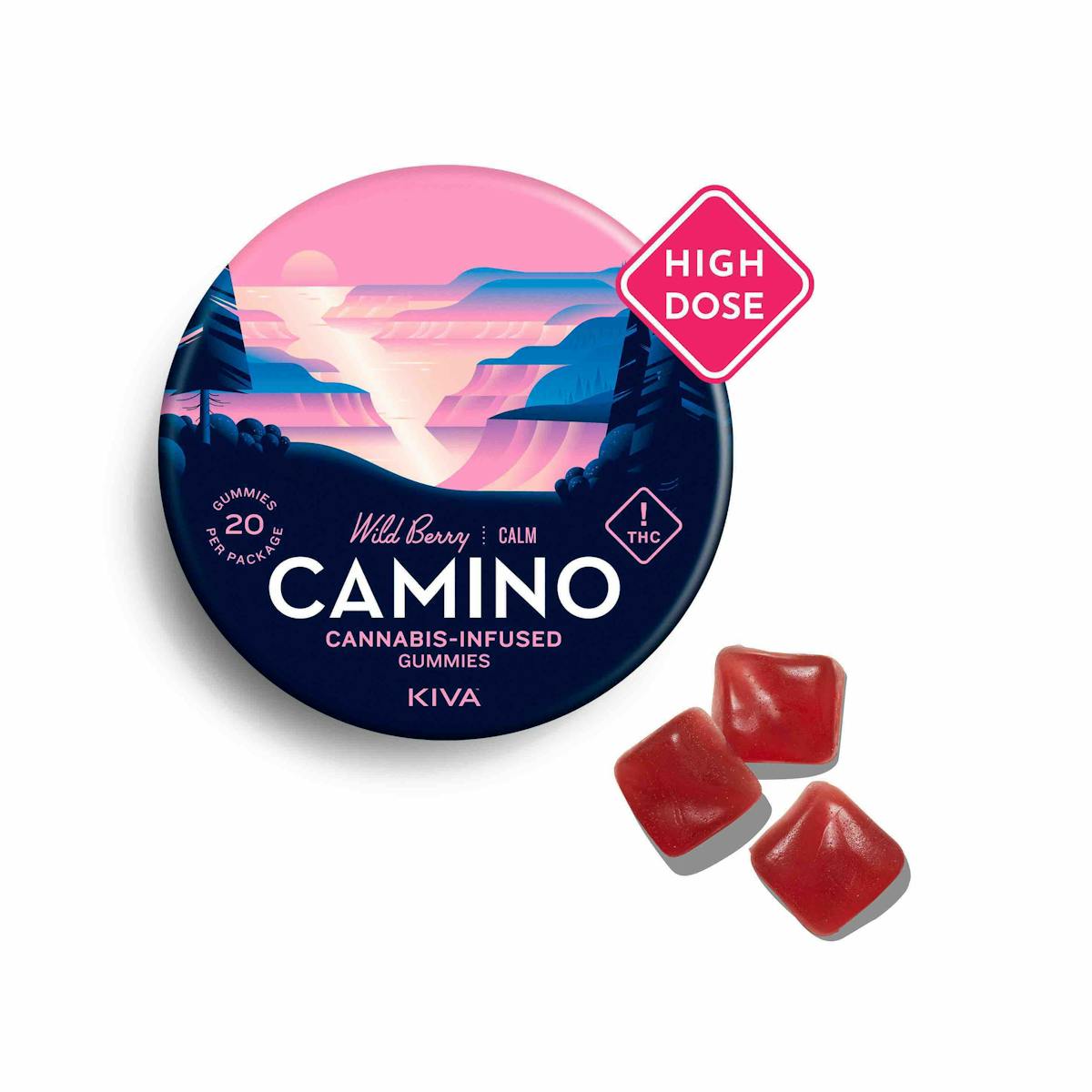 Kiva Camino High Dose Wild Berry Gummies 20pk | Canton, OH