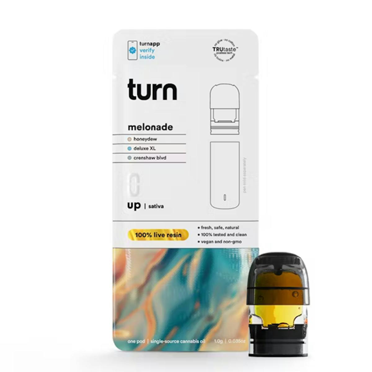 Turn UP | Melonade | Live Resin Vape Pod 1g 1g Vaporizers | turn