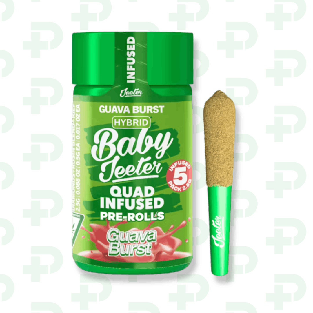 Baby Jeeter 5 Pack Quad Infused Prerolls - Guava Burst