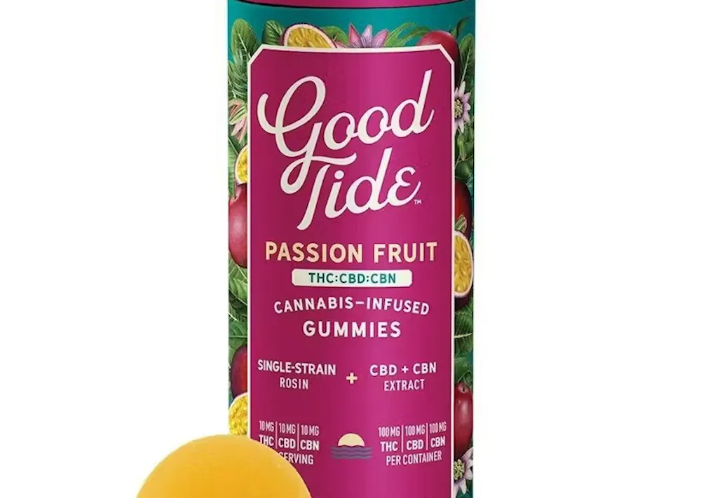 Good Tide Good Tide - Passion Fruit Gummies - 10mg THC - 10mg CBD ...