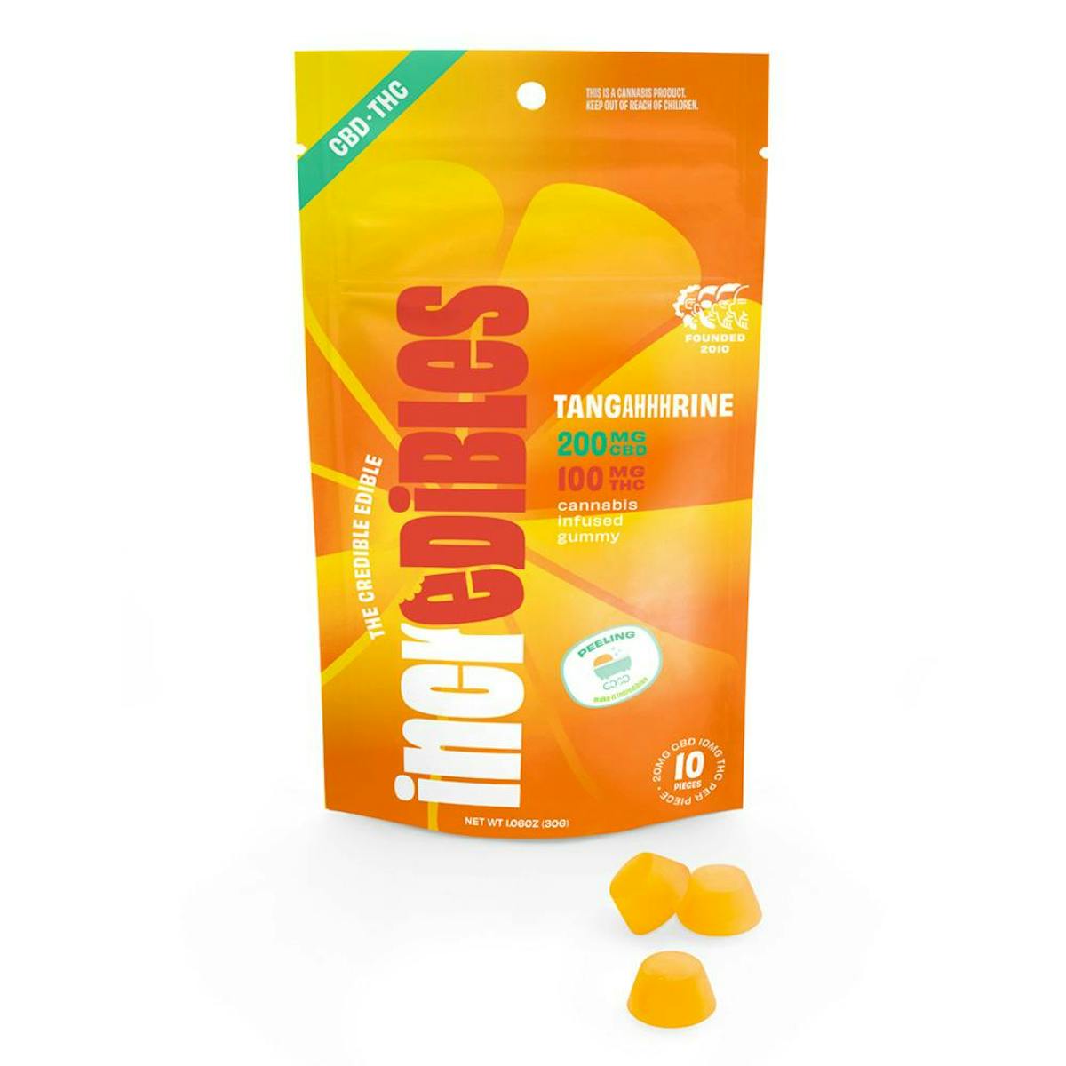 Incredibles 2:1 Tangahhhrine Gummies 100mg 10pk (CBD:THC) .1g Edibles | Incredibles