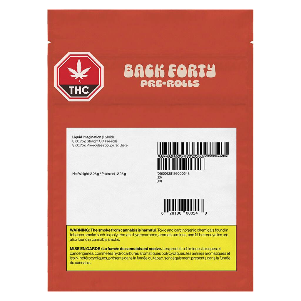 Back Forty - Liquid Imagination PRJs - 3x0.75g | Sessions Cannabis