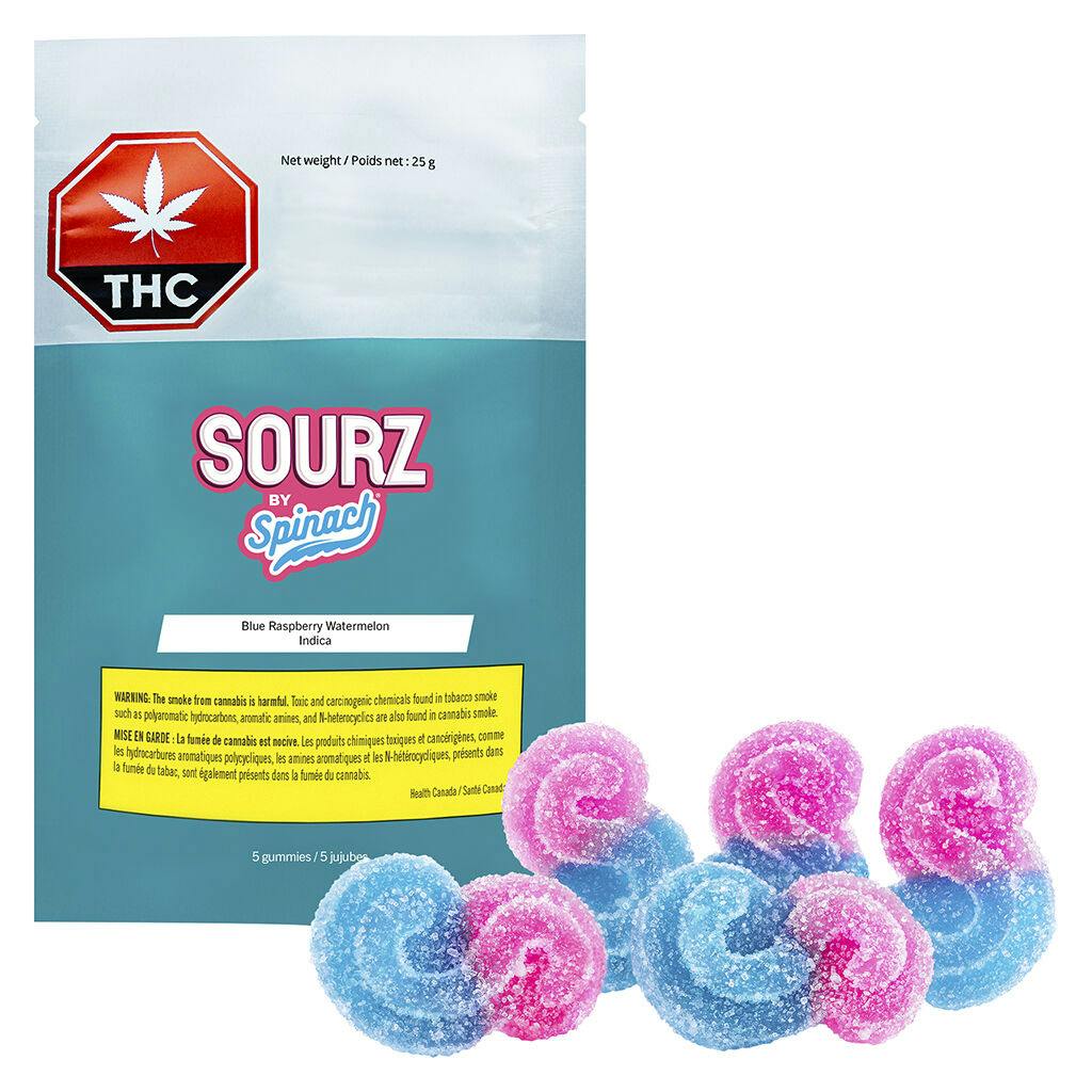 SOURZ by Spinach - Blue Raspberry Watermelon Indica - 5 pack | Sessions ...