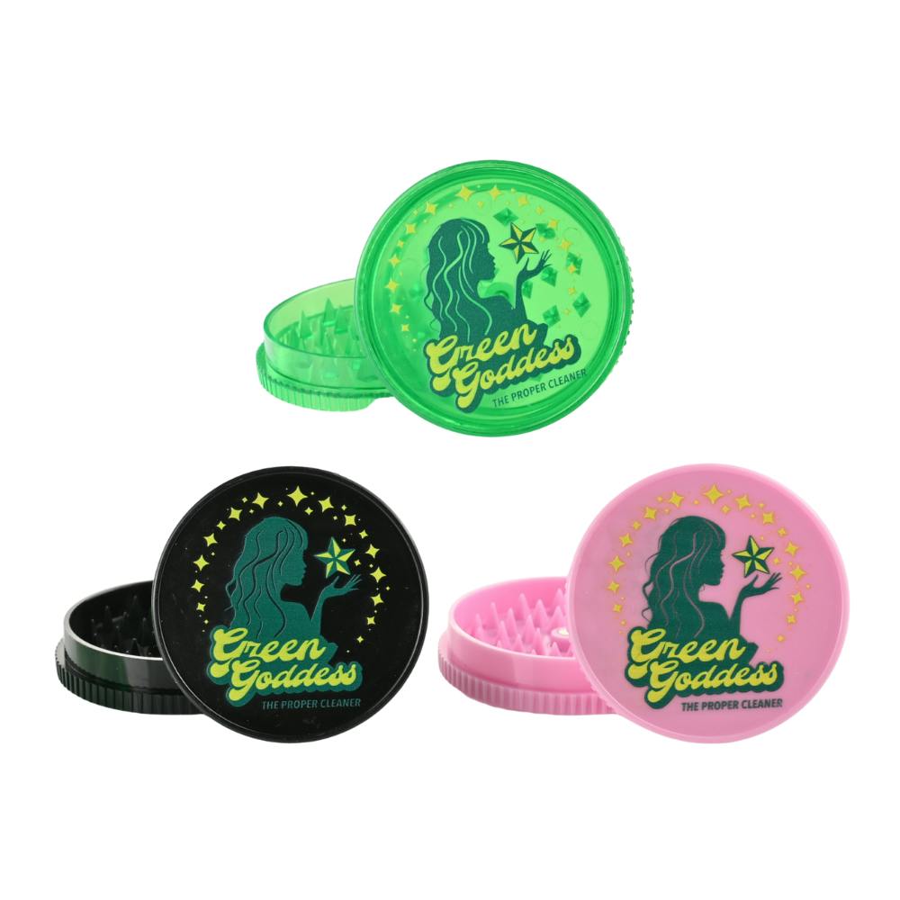 Green Goddess - Acrylic Grinder - 60mm - 3pc - PBG | Sessions Cannabis