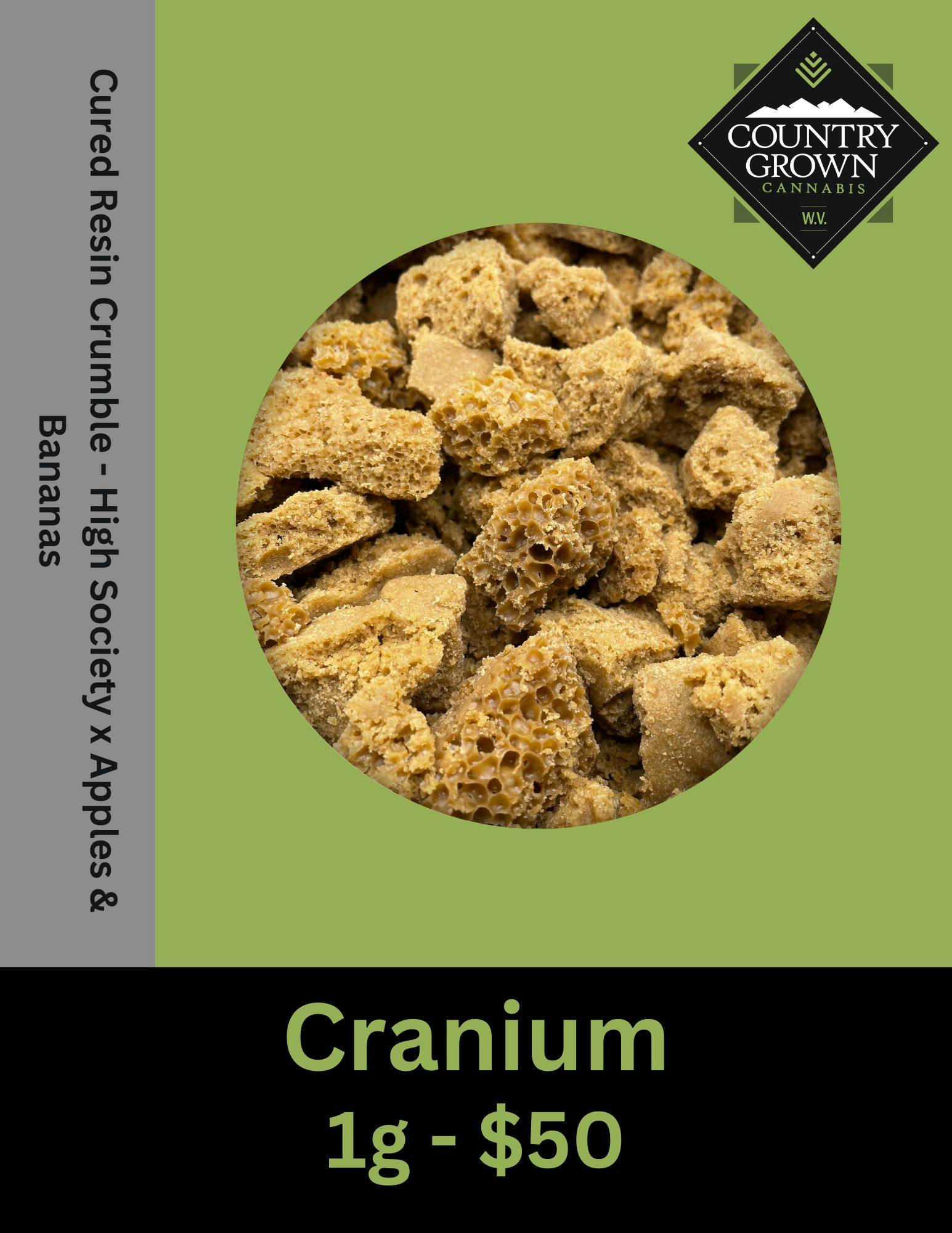Country Grown Cranium Cured Resin Crumble - Country Grown Cannabis